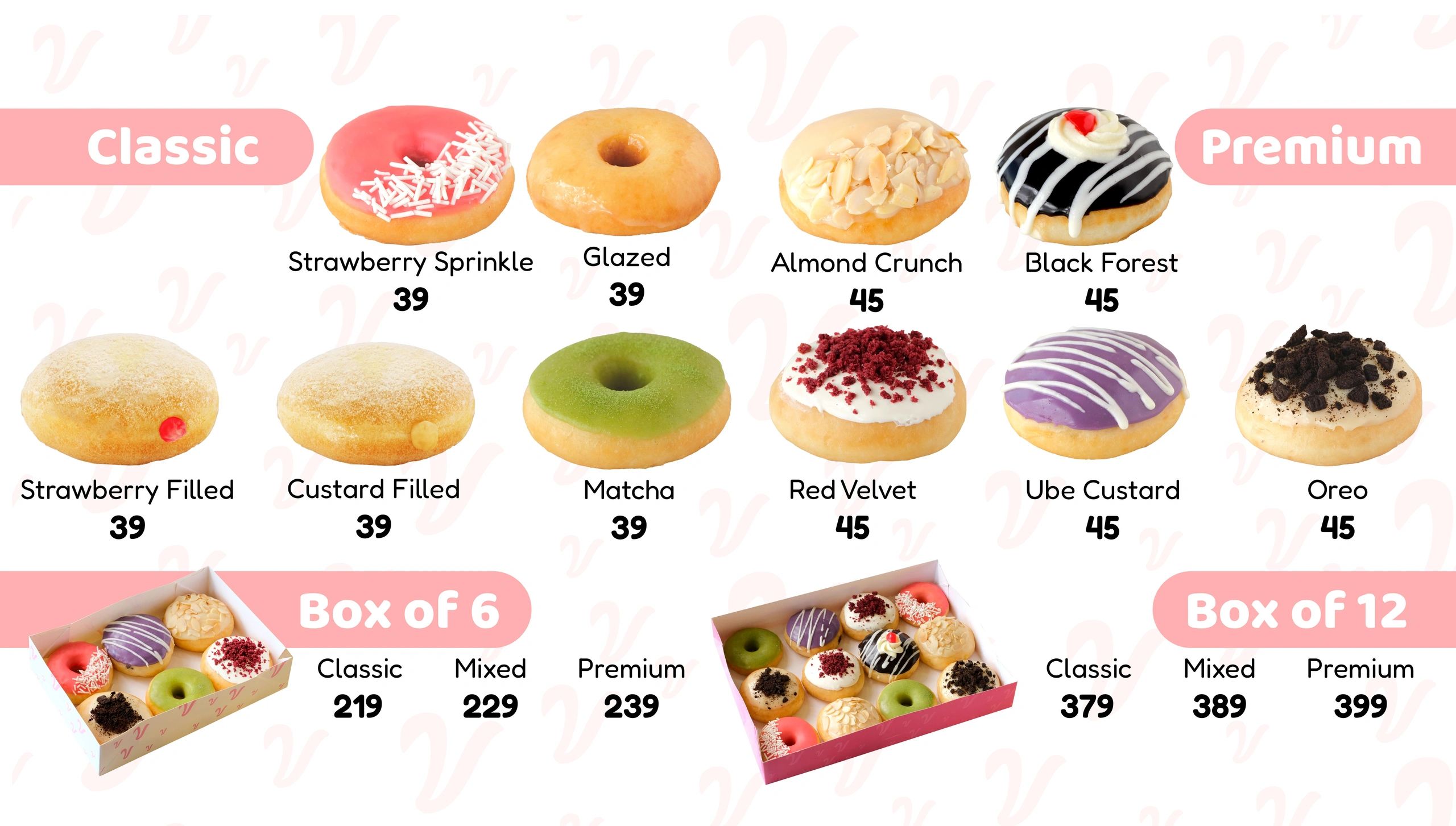 Menu Velvet Milk Tea Donuts Menu Velvet Milk Tea Donuts